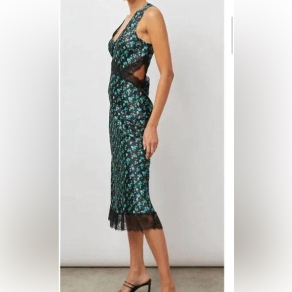 Rails | Dresses | Rails Satin Lace Midi Dress | Poshmark